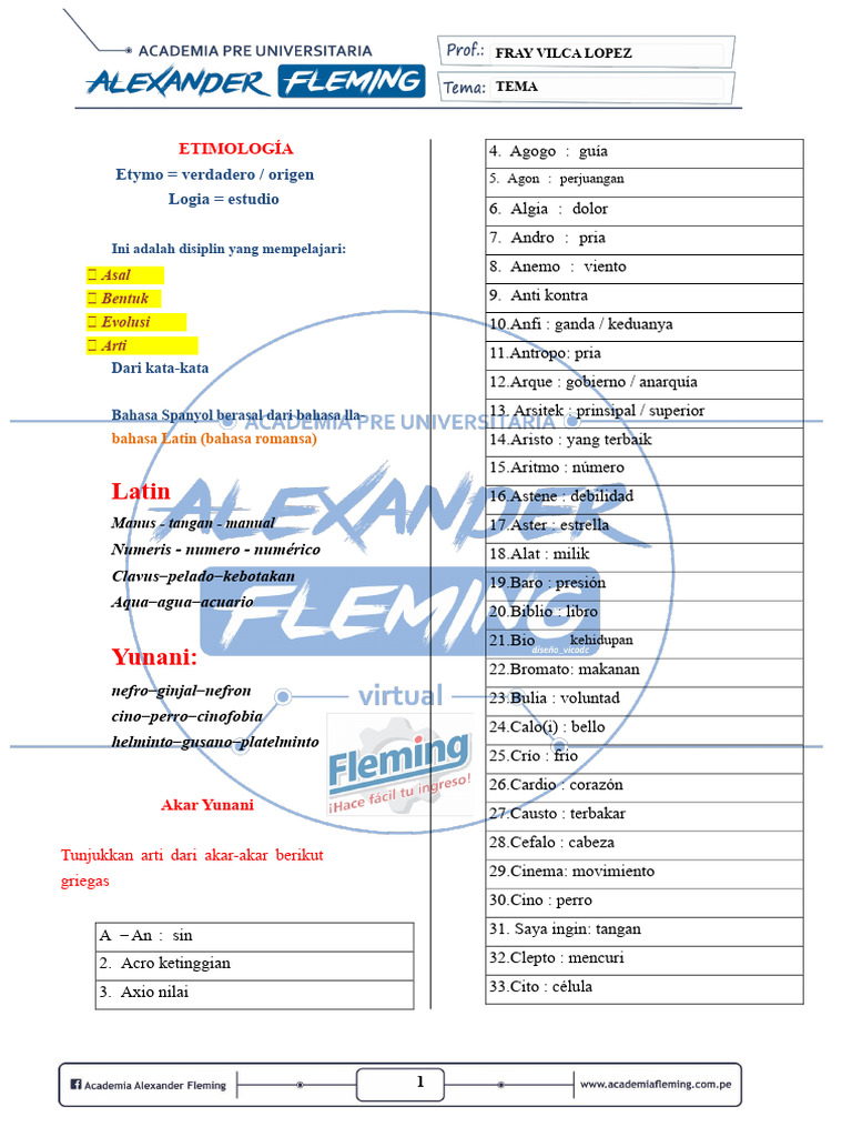 ETIMOLOGI Ceprunsa XD | PDF