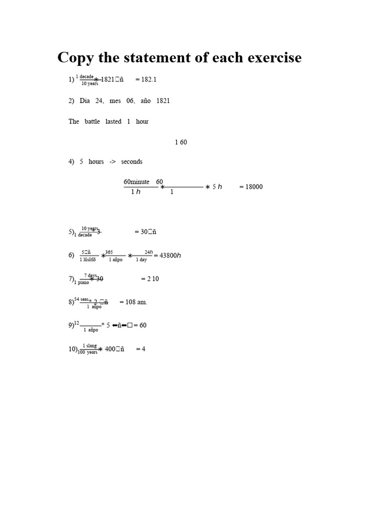 Transform Hours Into Days, Centuries, Years | PDF