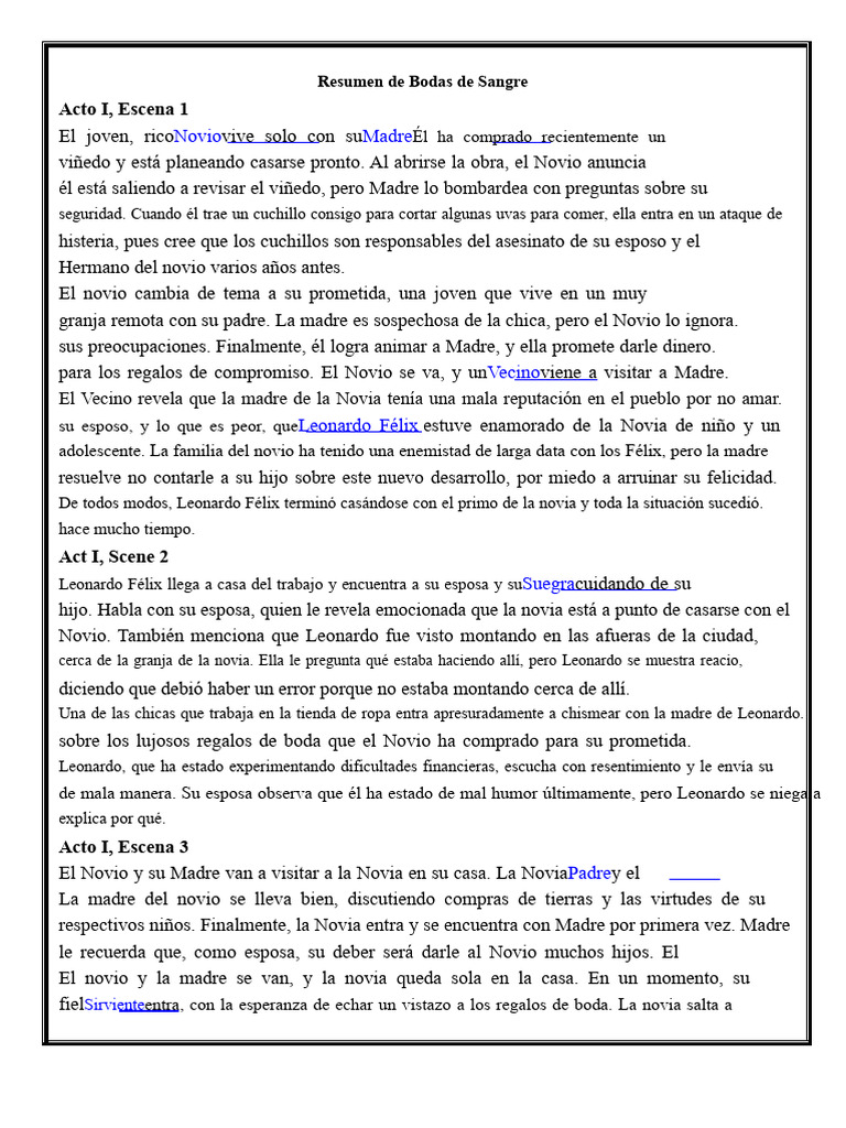 Boda de Sangre | PDF | Boda