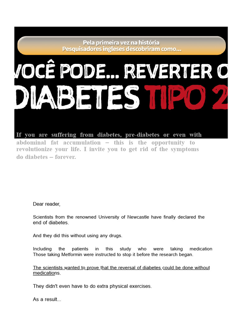 Reversing Diabetes: The Golden Six Method | PDF | Diabetes | Glycated ...