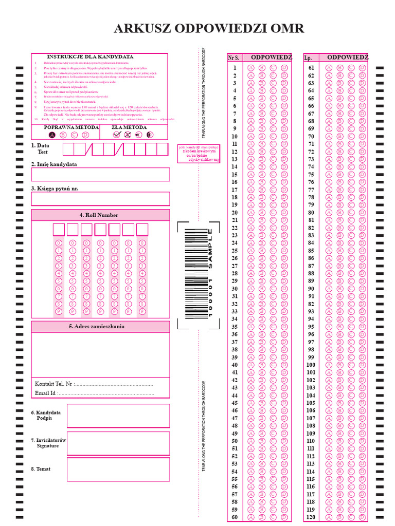 Omr 120 Pytań | PDF