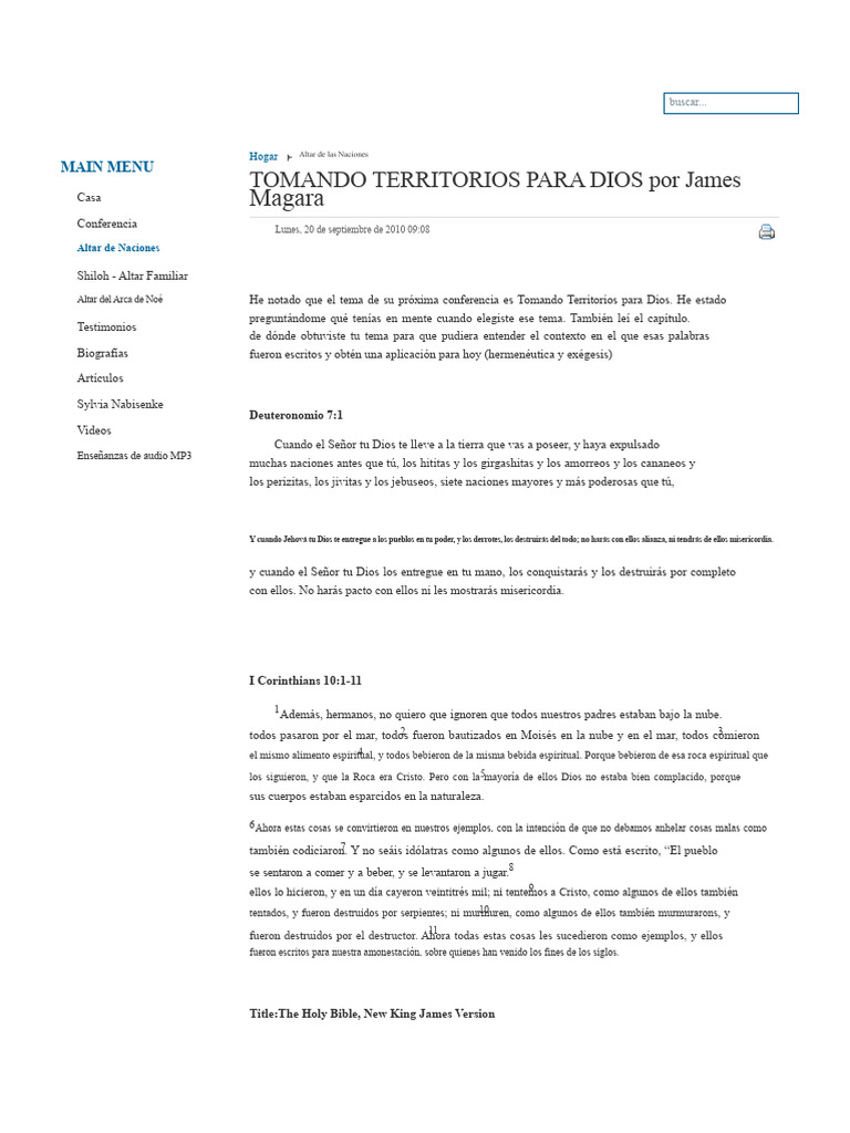 TOMANDO TERRITORIOS PARA DIOS por James Magara | PDF | Cristo (título ...