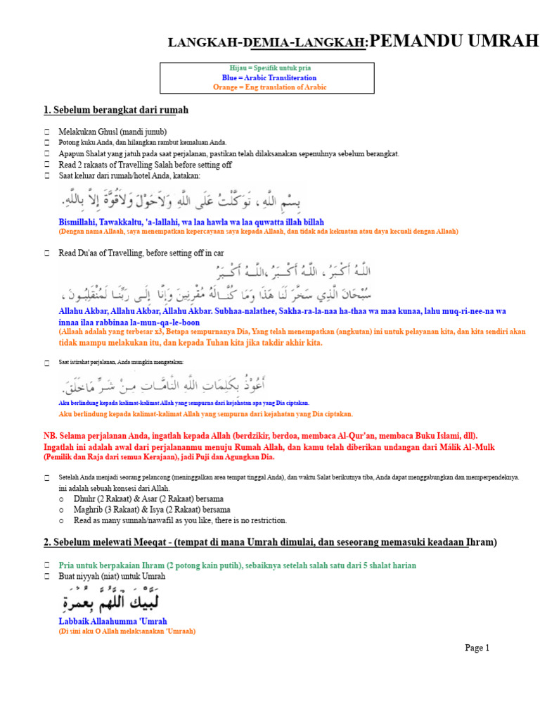Panduan Lengkap Umrah untuk Pria | PDF