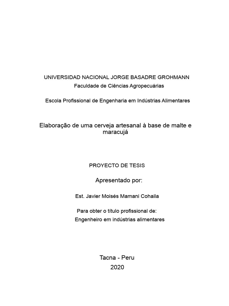 Marco teórico | PDF | Cerveja | Malte