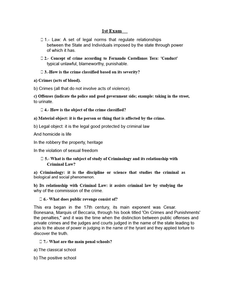 Criminal Law Exam | PDF | Crimes | Crime & Violence