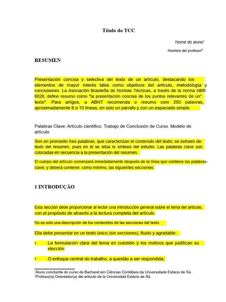 TCC Modelo TCC | PDF | Publicación Académica | Science