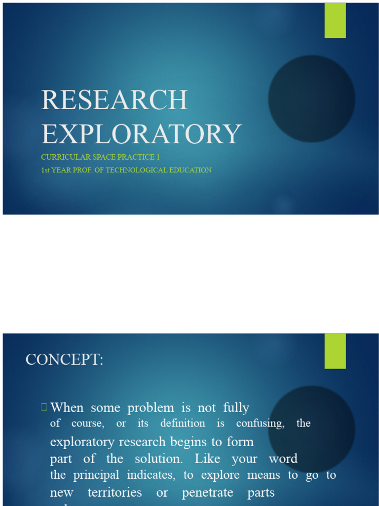 Exploratory Research | PDF | Expert | Hypothesis