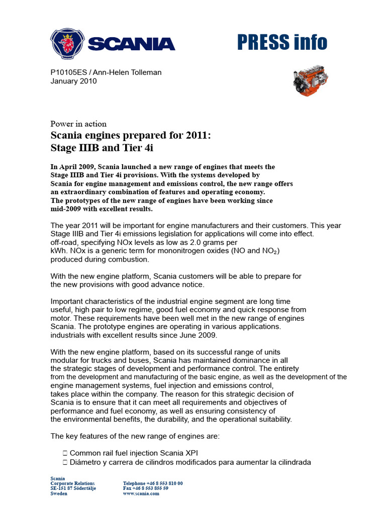 Scania XPI Fuel System Overview | PDF | Internal Combustion Engine ...