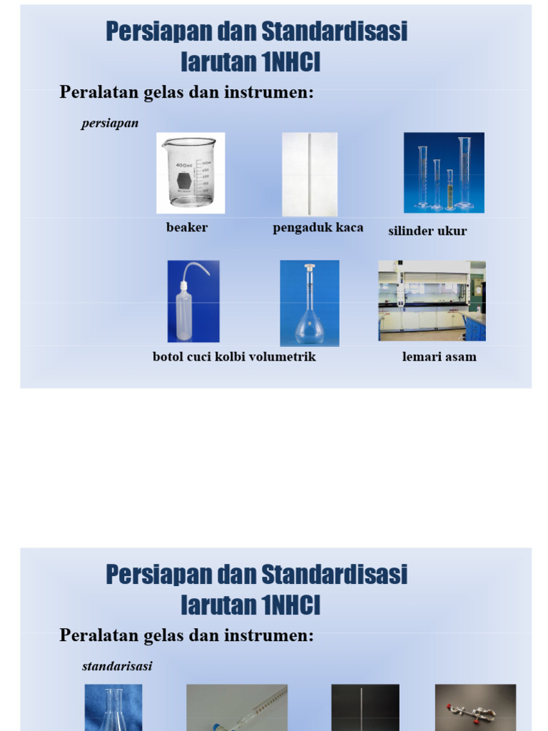 Standarisasi Larutan 1N HCl di Laboratorium | PDF
