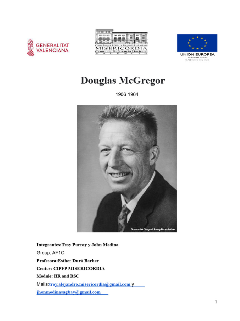 Douglas McGregor - Theory X and Theory Y - Human Resources | PDF | Leadership | Motivation