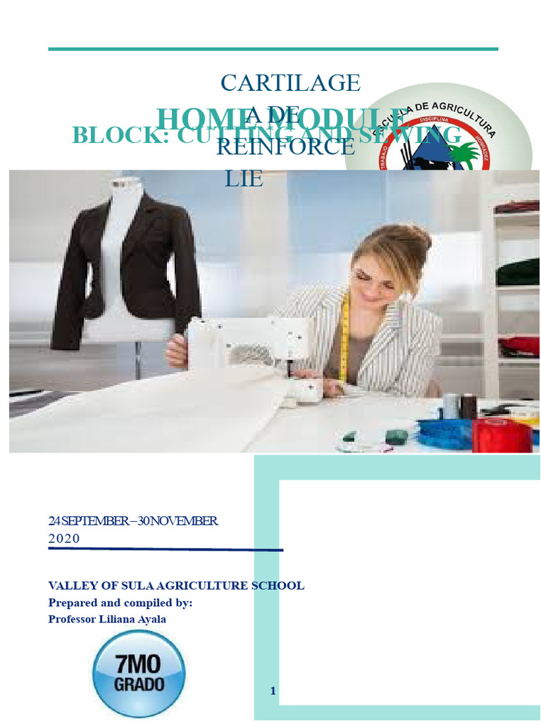 HOME WORKBOOK CUTTING AND SEWING SEVENTH GRADE | PDF | Textiles | Sewing