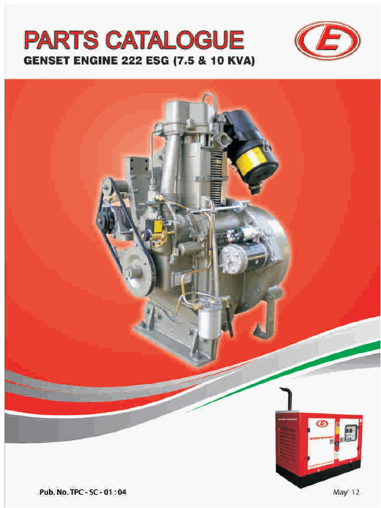 Catálogo de Piezas Motor Eicher 222 ES | PDF | Arandela (Hardware ...