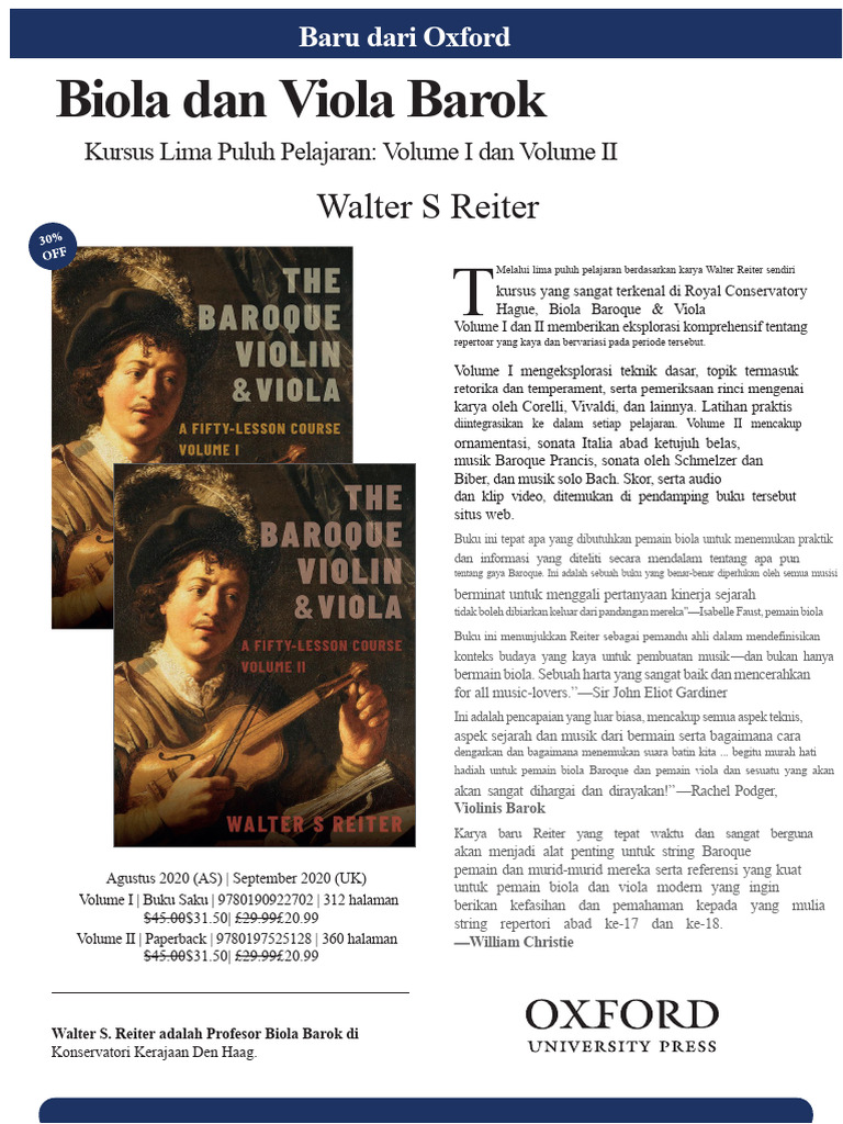 Reiter - Biola Barok dan Viola Jilid I & Jilid II | PDF