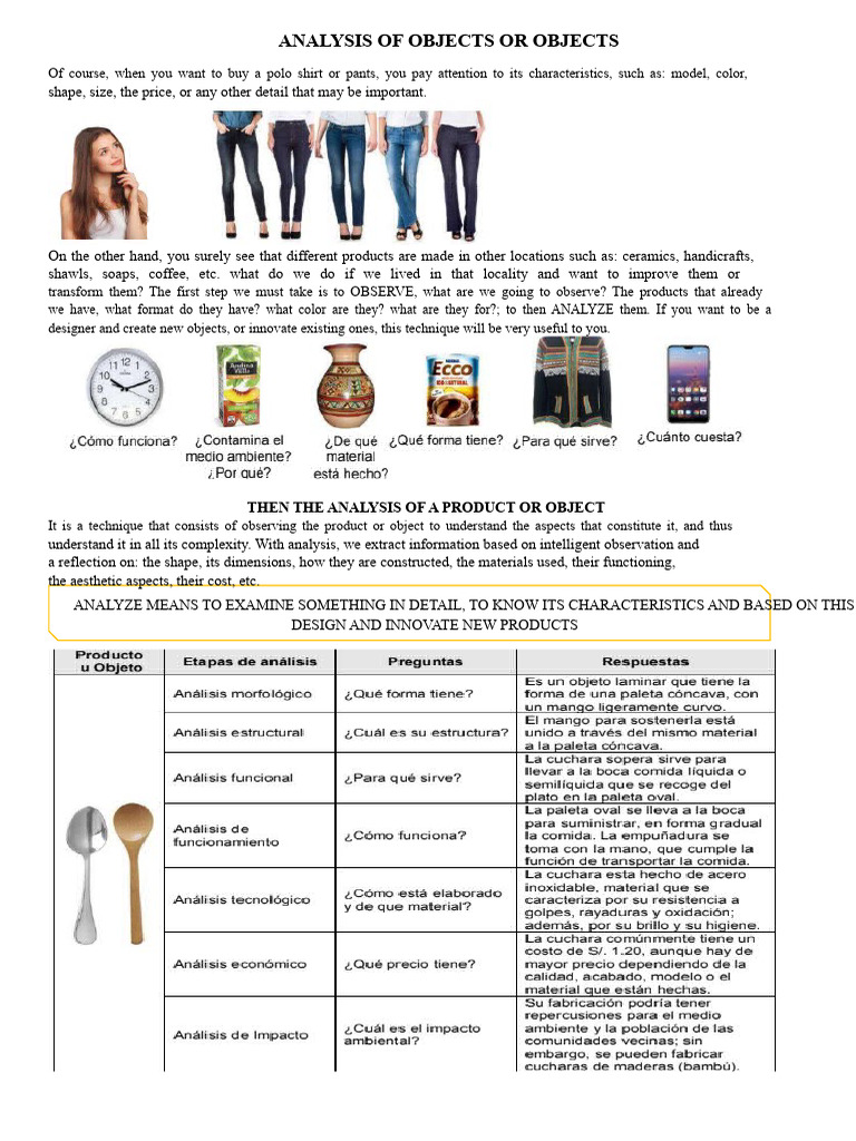Analysis of Objects or Objects - Student | PDF | Shape | Pencil