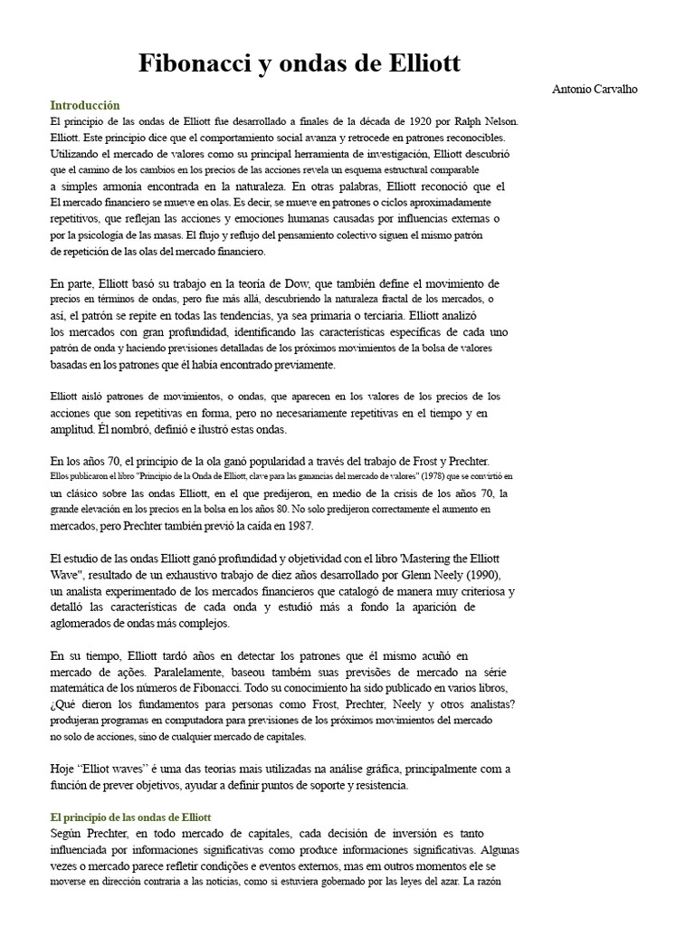 Ondas de Elliott | PDF | Olas | Análisis técnico