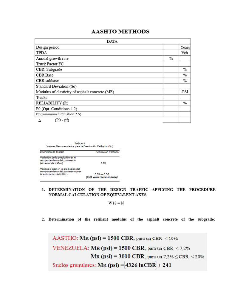 Form Pavement Flexible Method Aashto | PDF | Road Surface | Structural ...