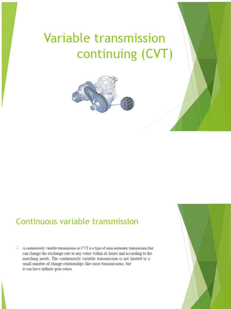 Continuously Variable Transmission (CVT) | PDF | Belt (Mechanical ...