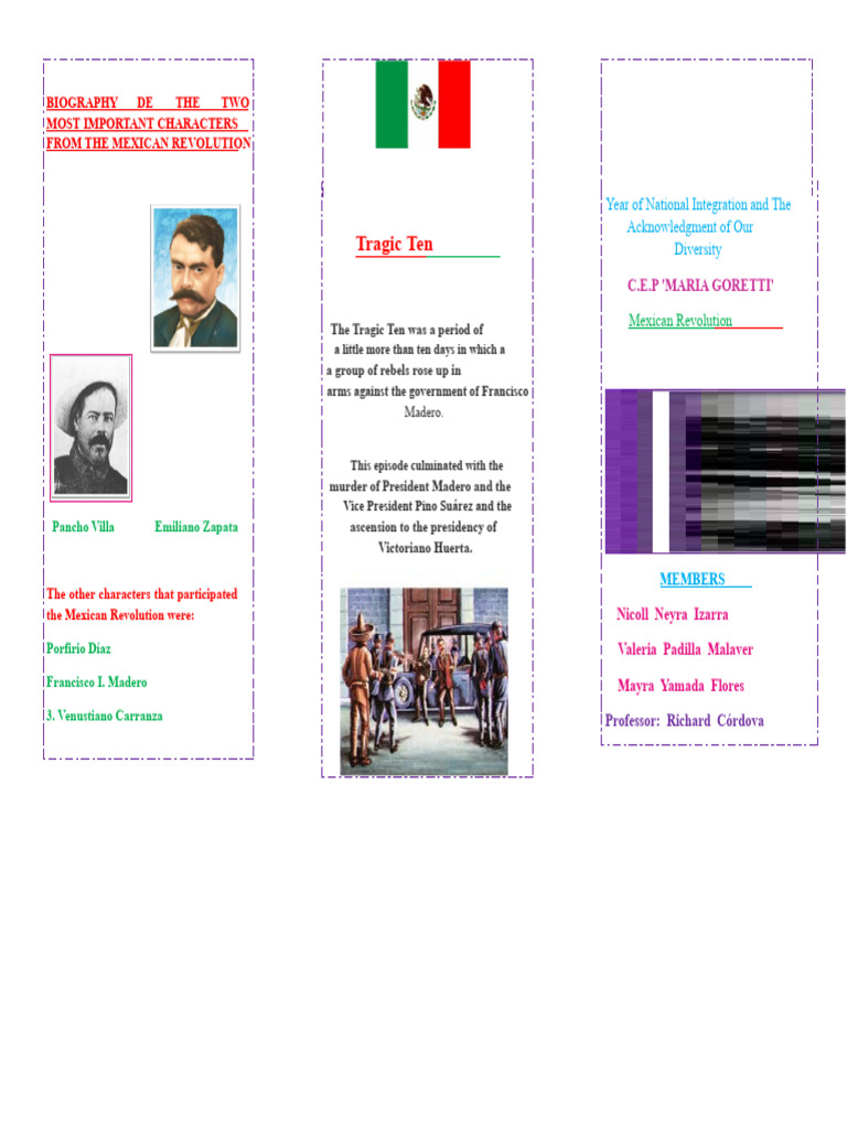 Tri-Fold Brochure Mexican Revolution | PDF | Mexican Revolution | Mexico