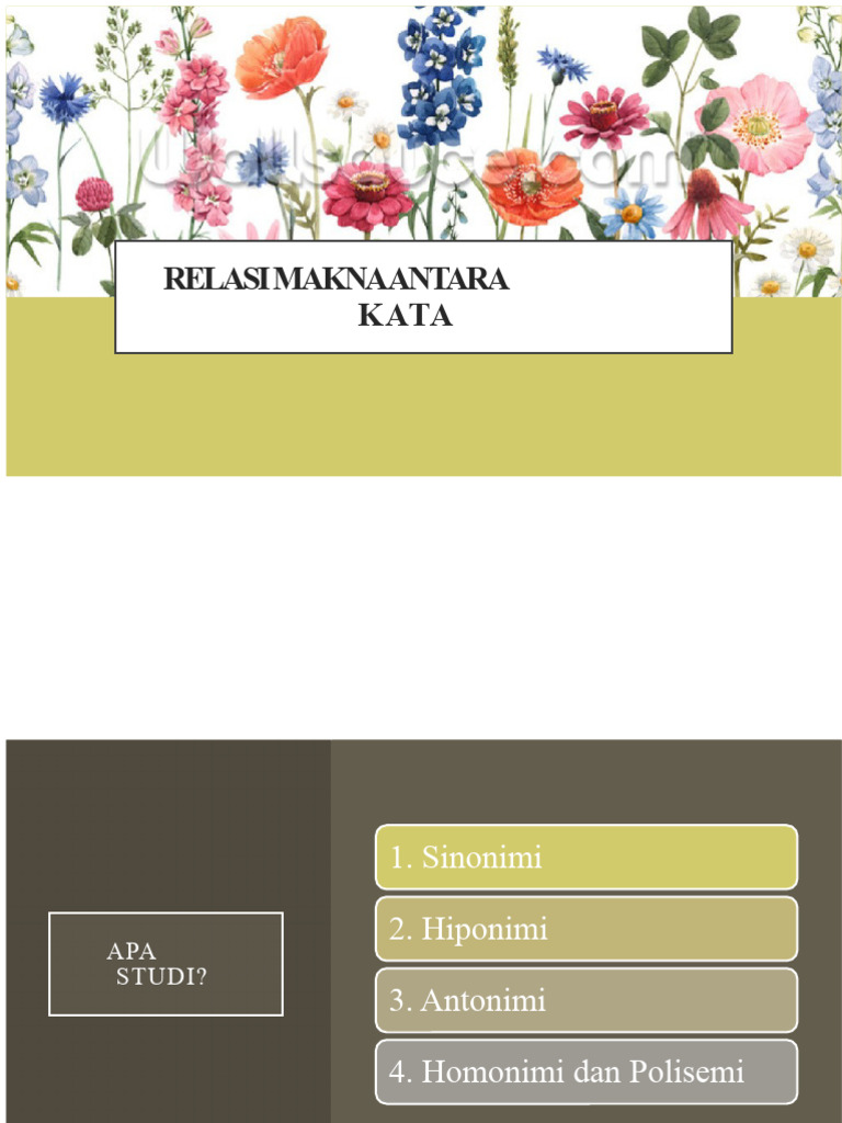Hubungan Makna Antara Kata-Kata | PDF