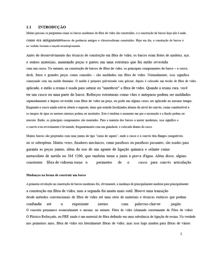Projeto de Barco de Pesca | PDF | Têxteis | Materiais