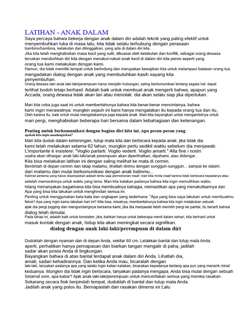 Latihan anak batin | PDF