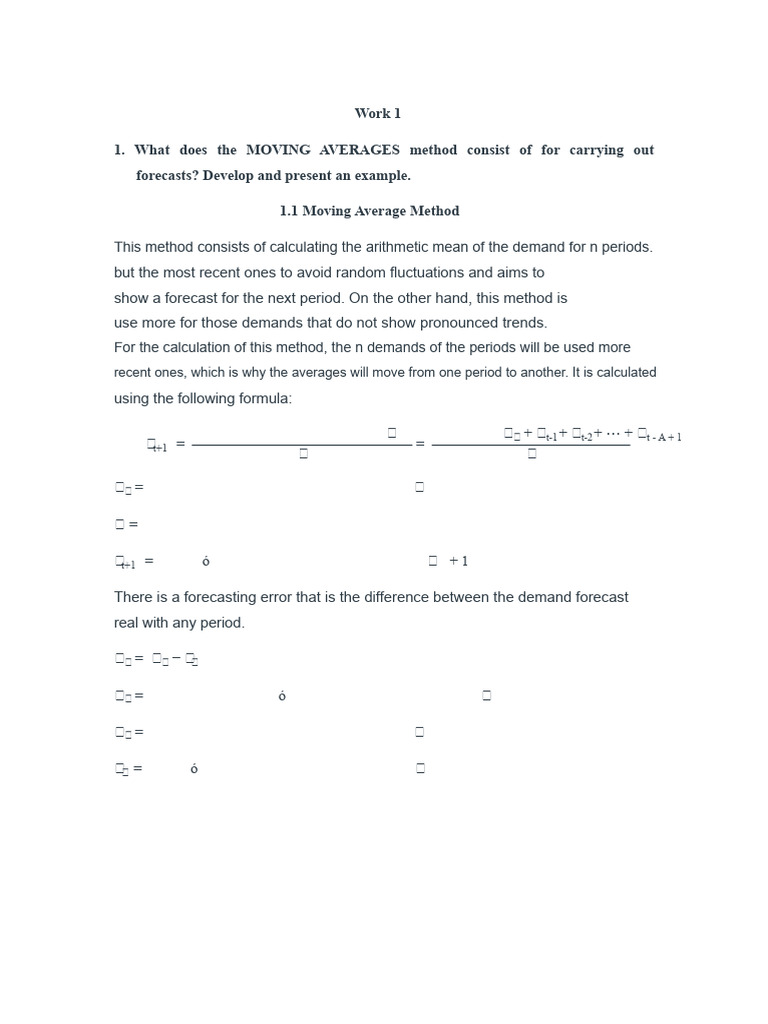 Moving average method | PDF | Forecasting | Moving Average