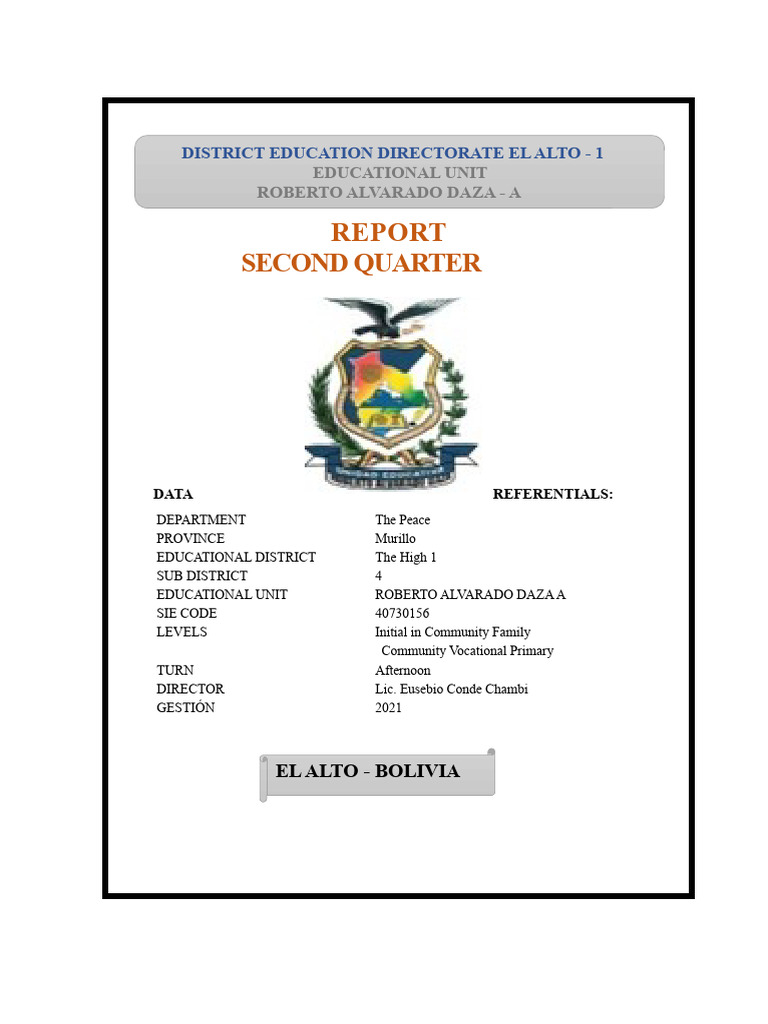 Initial Report 2nd Trimester | PDF | Teachers | Learning