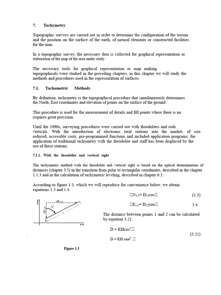 tachymetry | PDF | Surveying | Azimuth