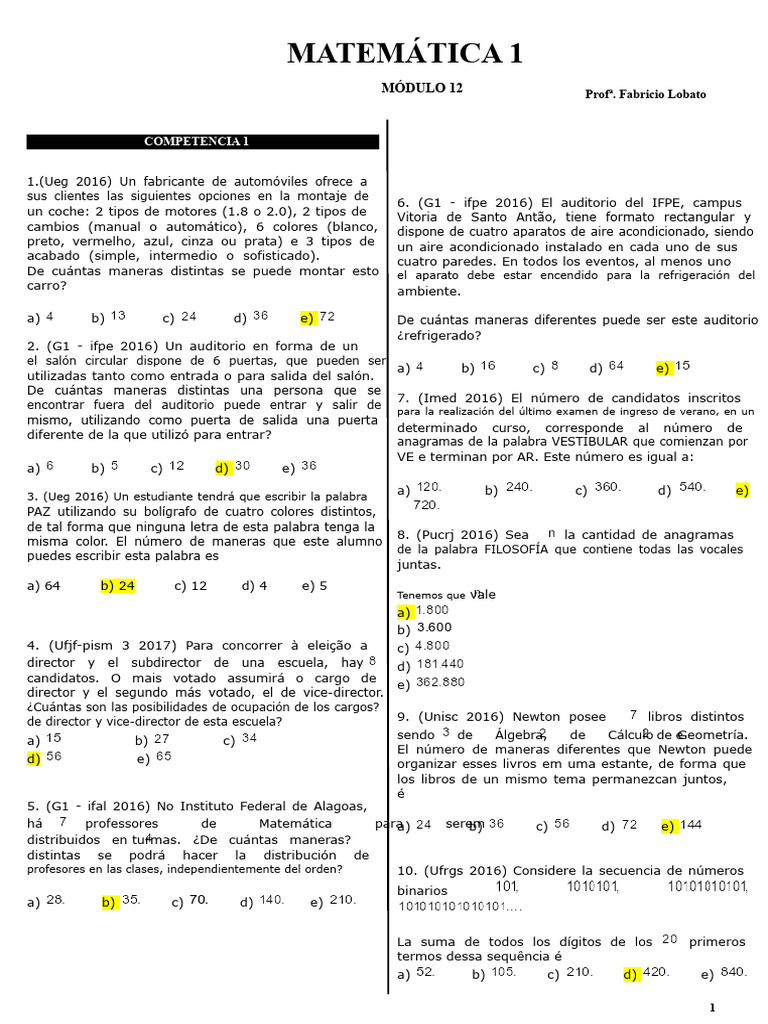 Clase Competencia 1-Viernes | PDF