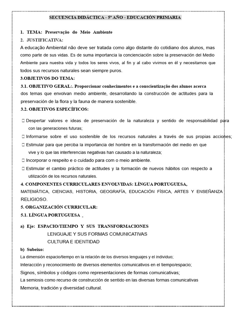 Nueva secuencia didáctica - 5º año Ana Priscila y Rosemary | PDF | Residuos | Reciclaje