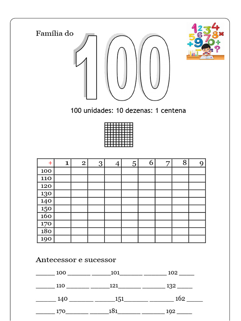 Família de números 100 a 999 - ME | PDF