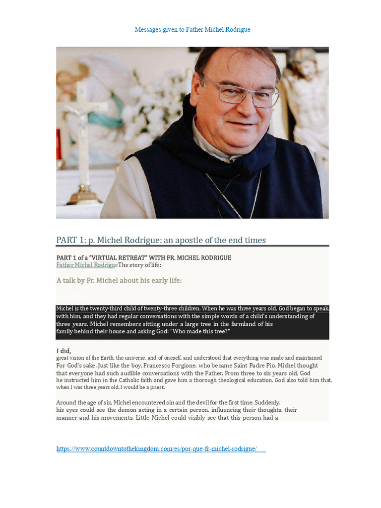 Messages From Father Michel Rodrigue | PDF | Mary, Mother Of Jesus ...