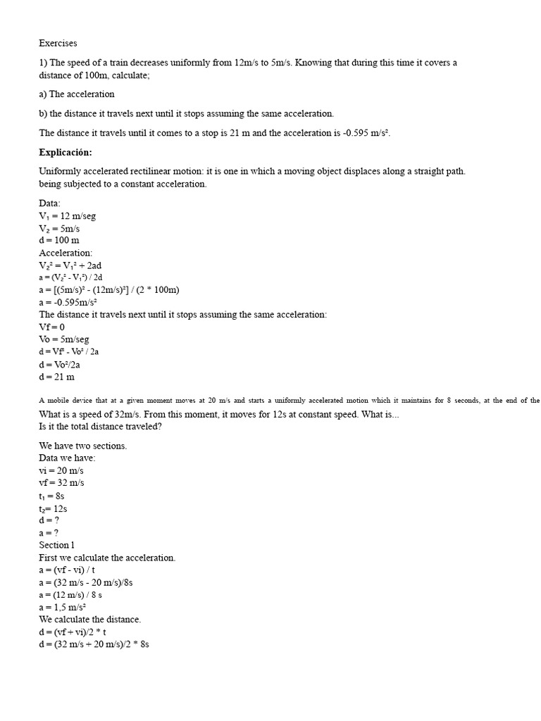 physics | PDF | Speed | Acceleration
