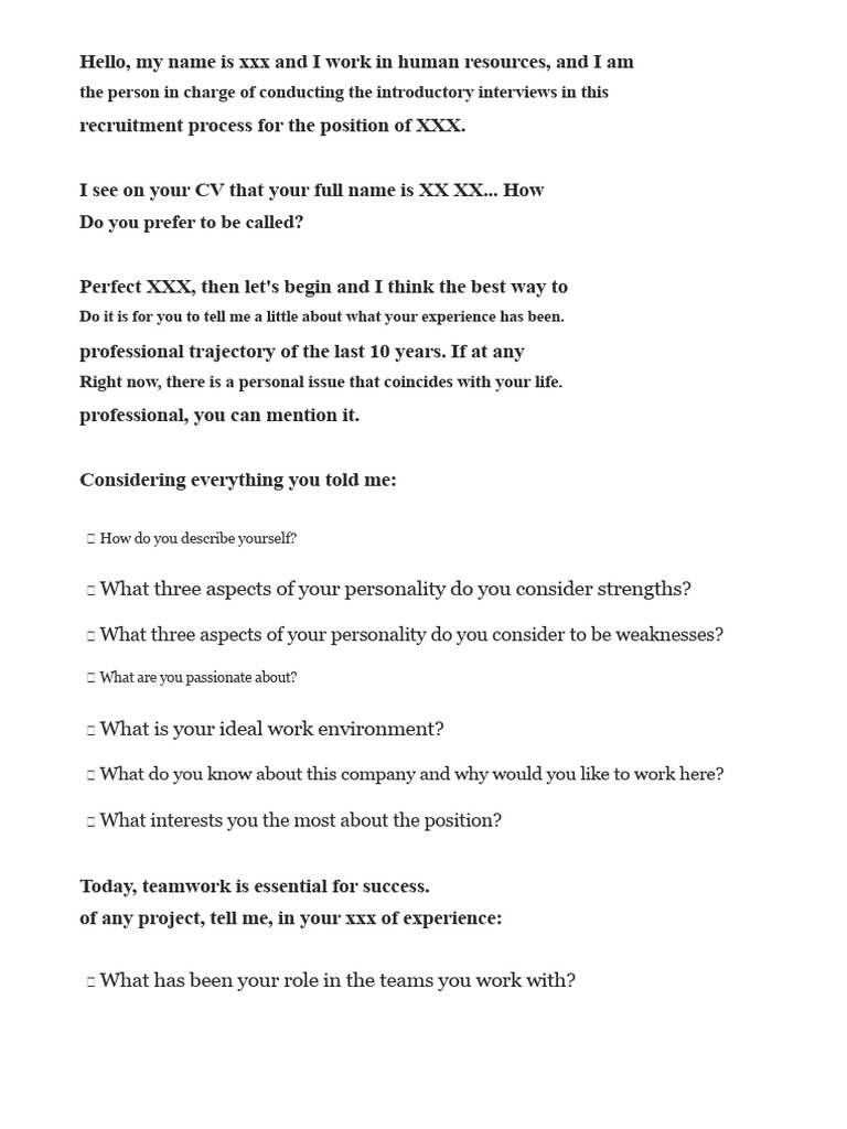 simulated interview | PDF