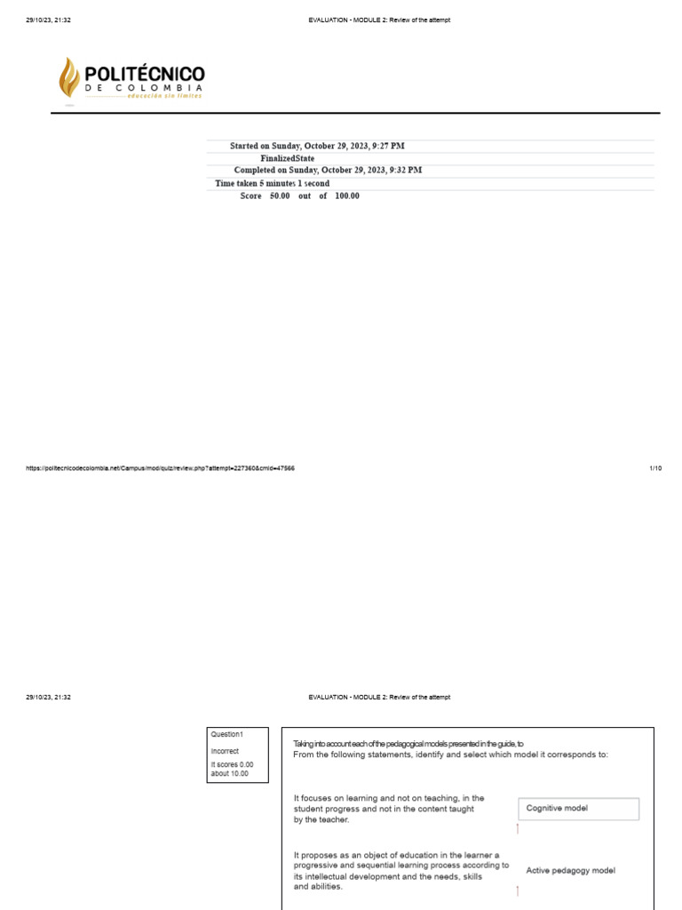 EVALUATION - MODULE 2 - Review of The Attempt | PDF | Pedagogy | Learning