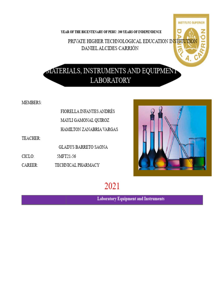 Laboratory Equipment and Instruments Guide | PDF | Glasses | Toxicity