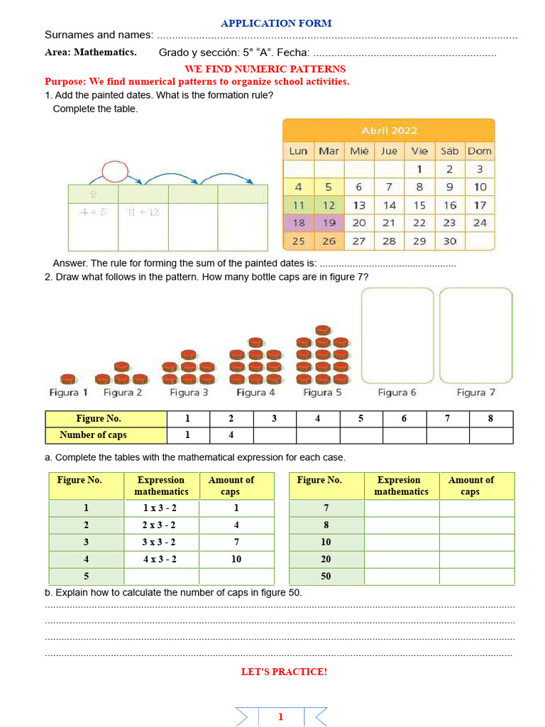 Sheet-Mon-Lat-We Find Numeric Patterns | PDF | Mathematics