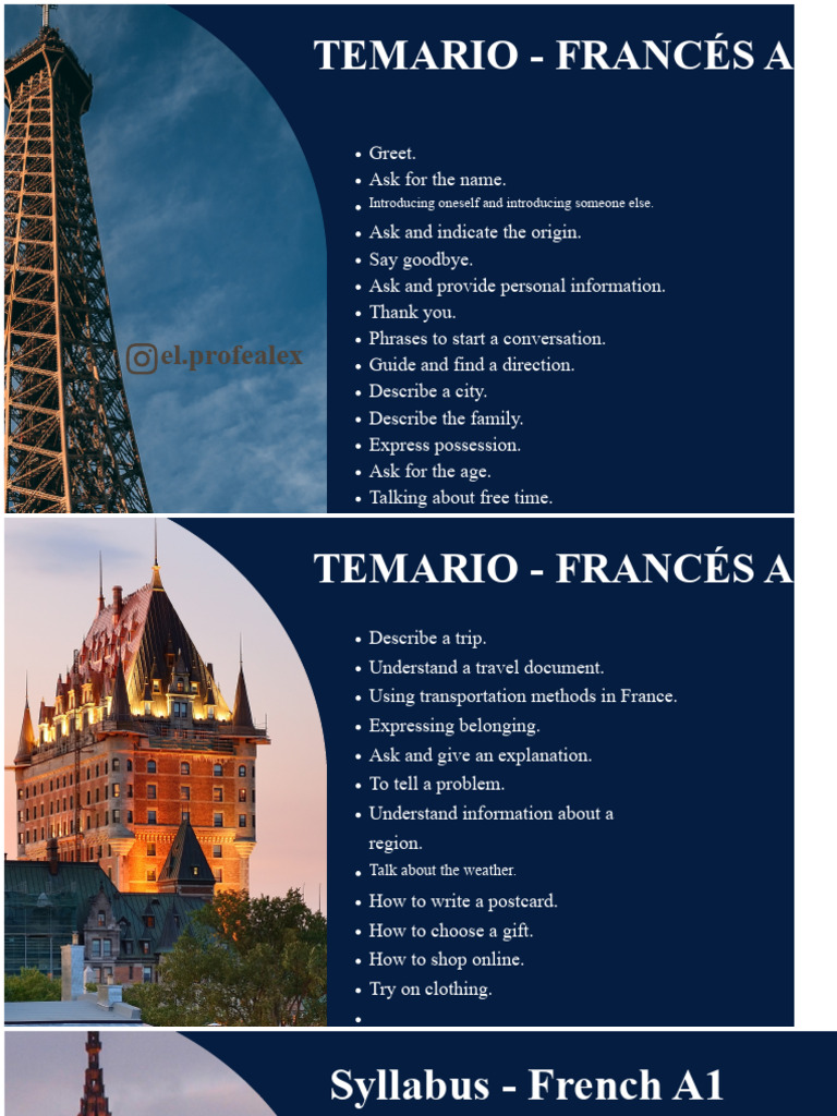 French Syllabus Level A1 | PDF | Grammatical Number | Verb