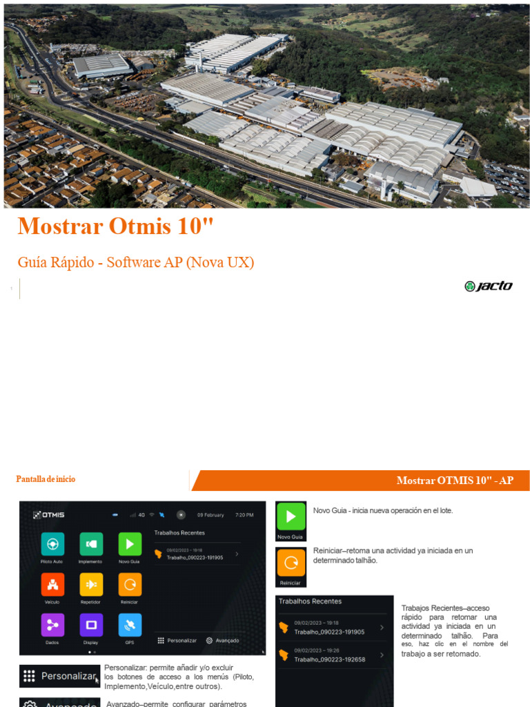 Guía Rápida de OTMIS 10" - Software AP | PDF | Sistema de ...