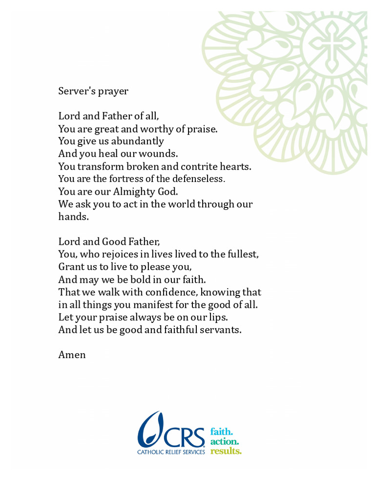 Server Prayer | PDF