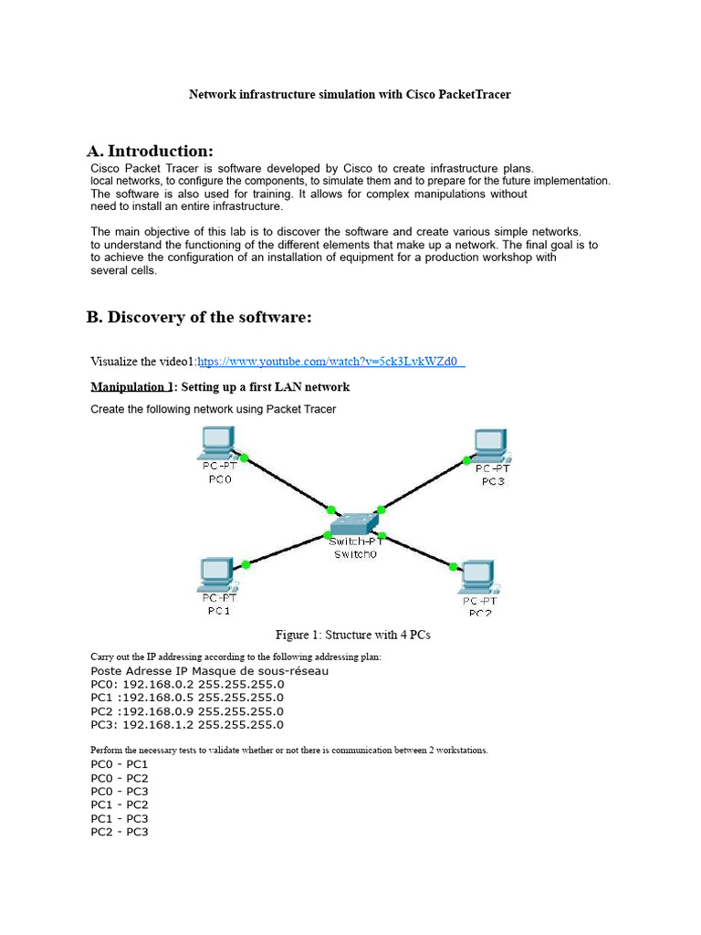 TP Network Infrastructure Simulation | PDF | Computer Network | Ip Address