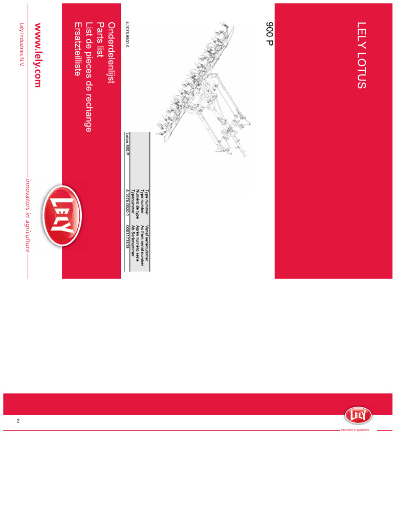 LELY Spare Parts Ordering Guide | PDF | Tire | Nut (Hardware)