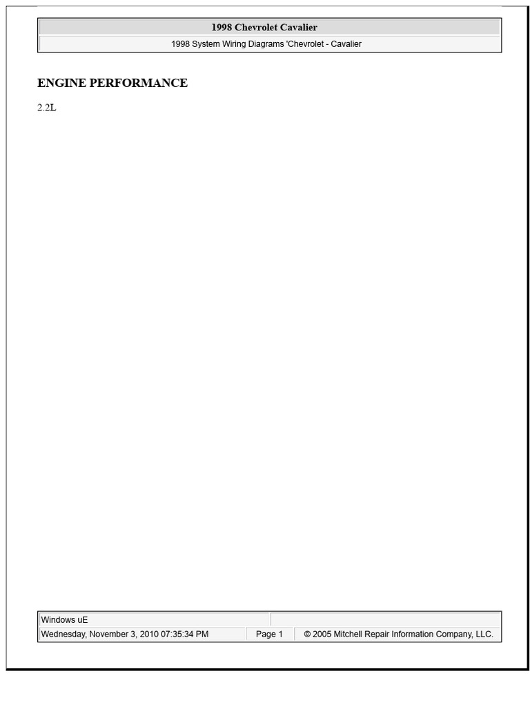 Cavalier 98 2.2L and 2.4L | PDF | Front Wheel Drive Vehicles ...