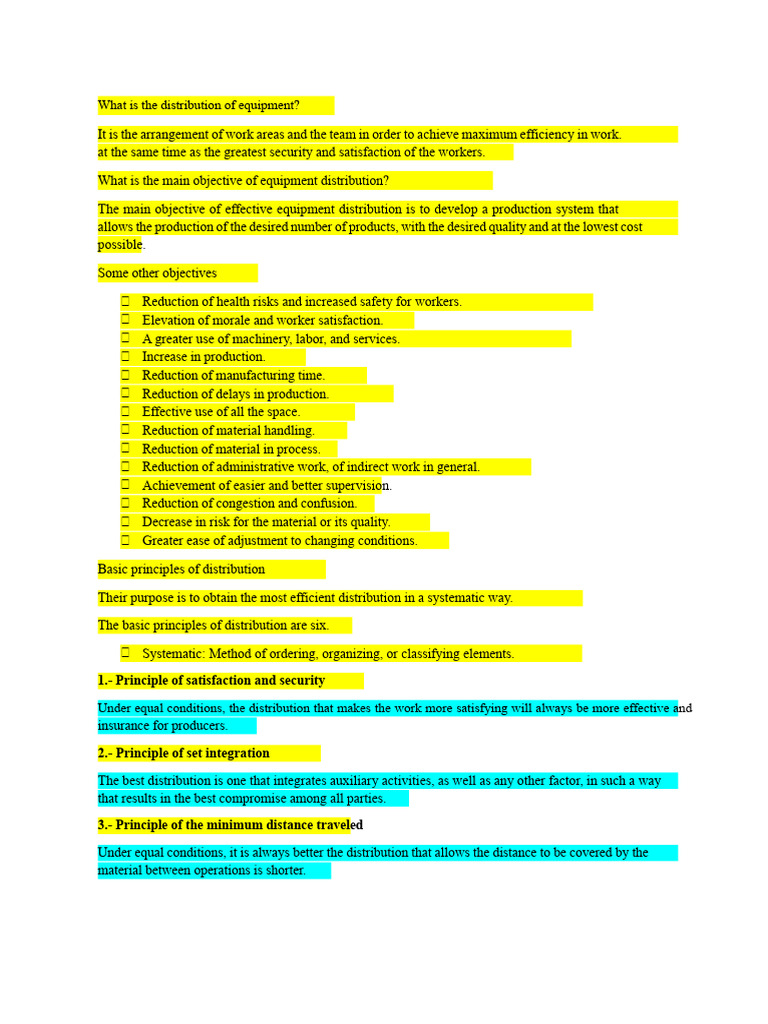 Equipment Distribution for Maximum Efficiency | PDF | Warehouse | Economies