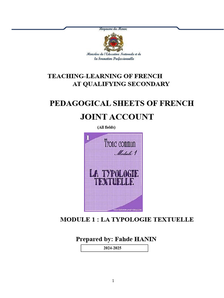 T.C Sheets Module 1 Textual Typology | PDF | Grammatical Tense | Narrative