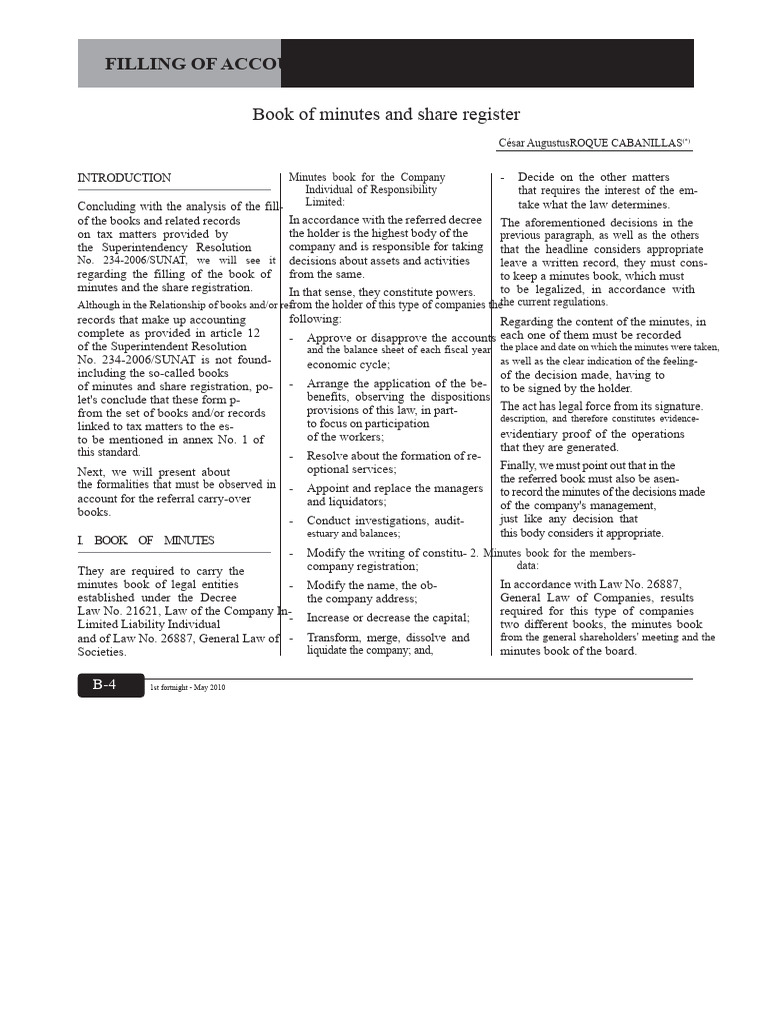 Book of Minutes and Stock Registration | PDF | Taxes | Business
