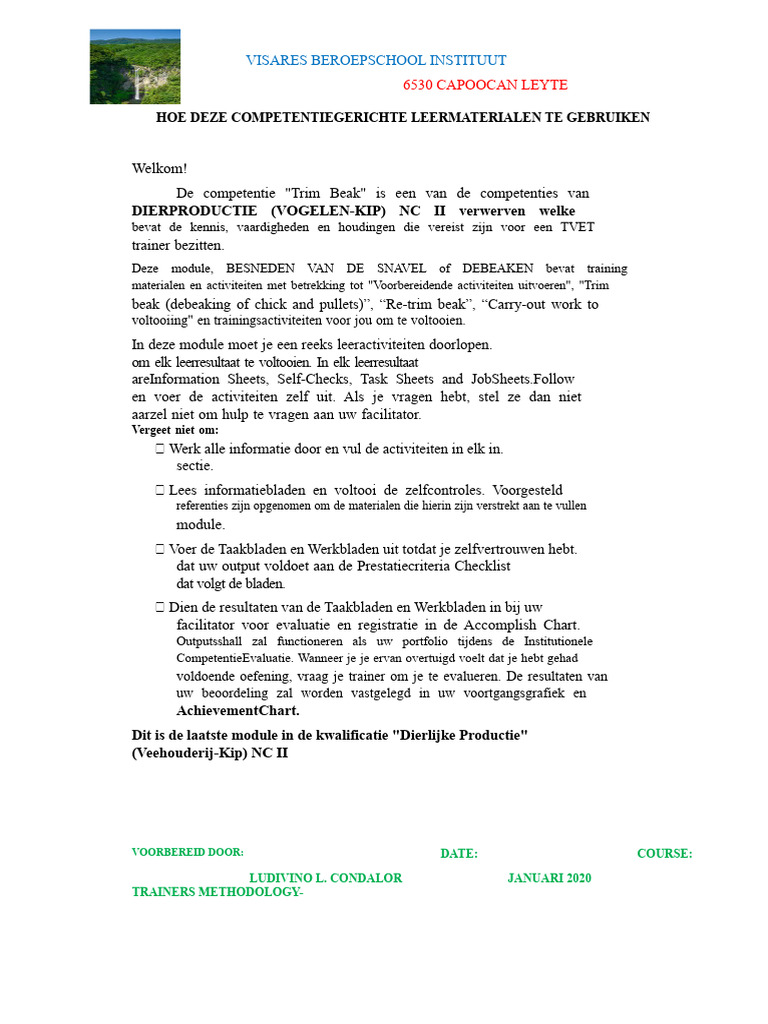 voorbeeld EIND CBLM | PDF