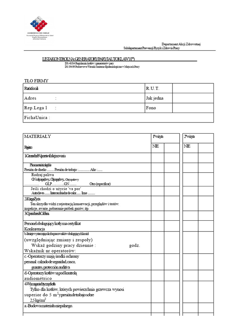 lista kontrolna kotłów | PDF