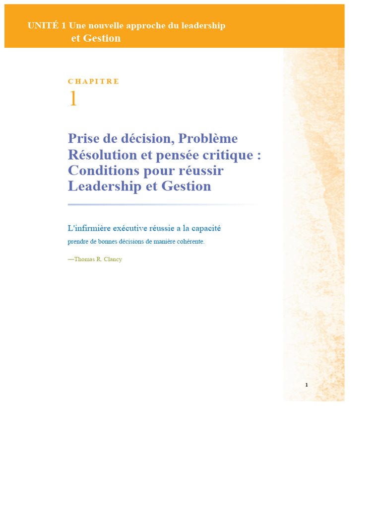 Leadership : Prise de décision et pensée critique | PDF | Direction ...