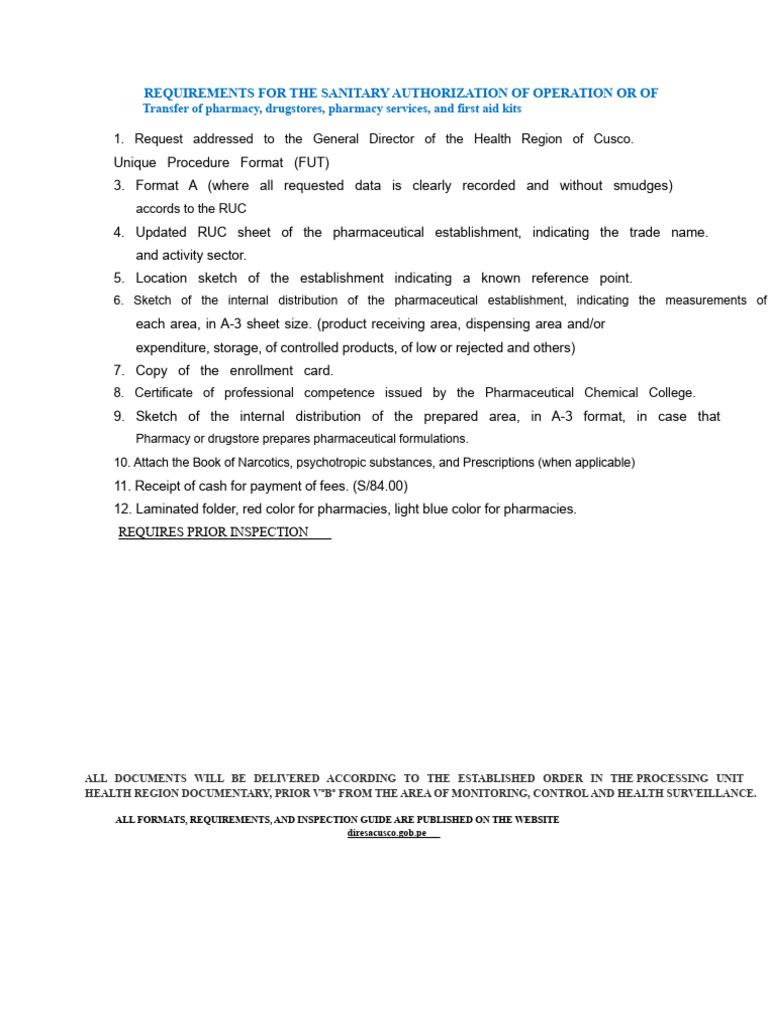 Health Authorization Requirements | PDF | Pharmacy | Warehouse